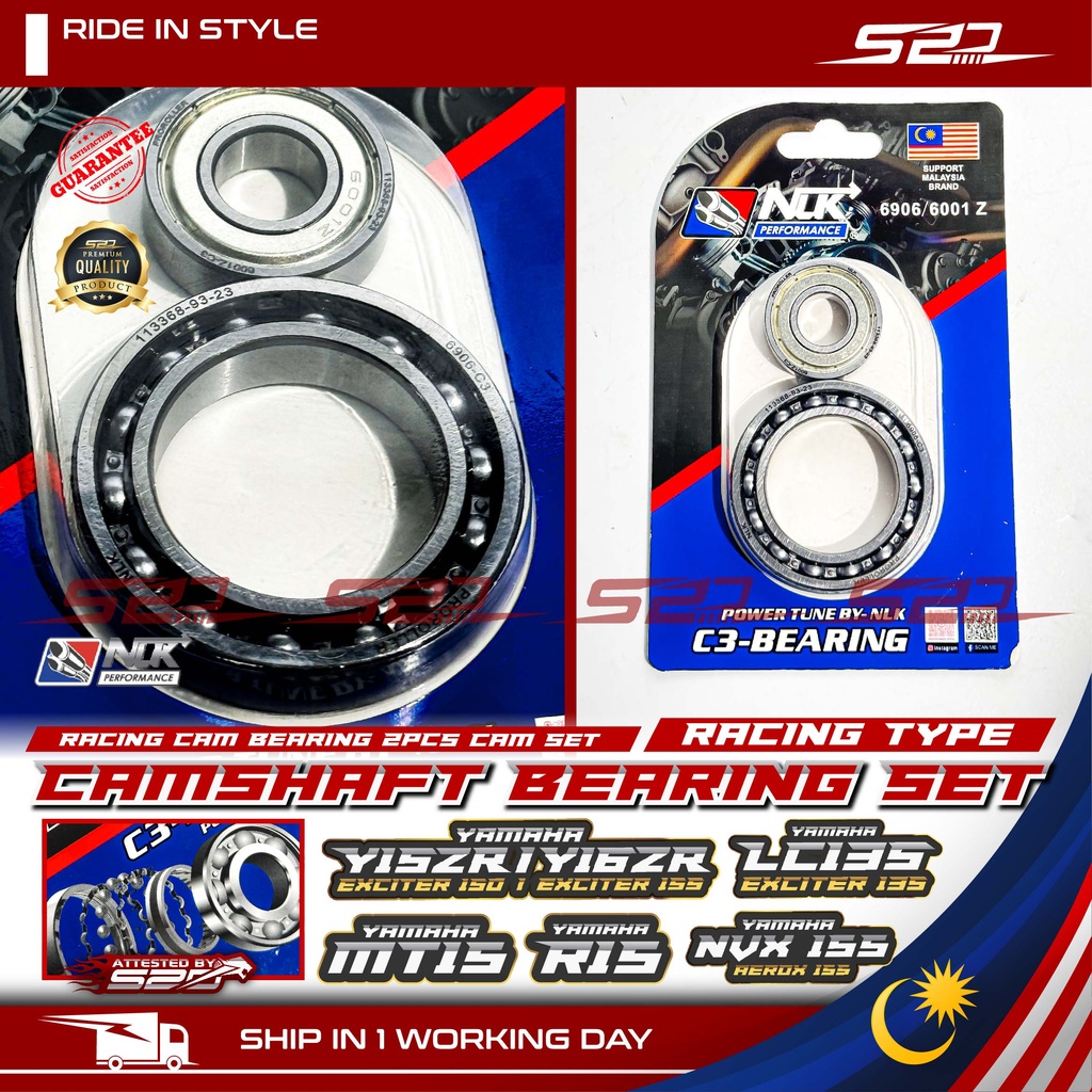 Camshaft Bearing Head NLK Performance Y15 Y16 LC135 NVX 155 R15 MT15 ...