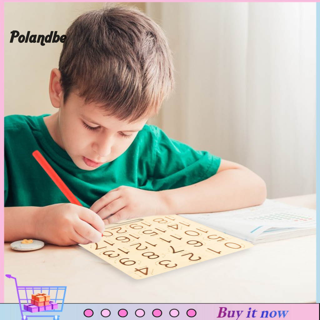 pe Wooden Letter Tracing Board Alphabet Learning Board Double-sided ...