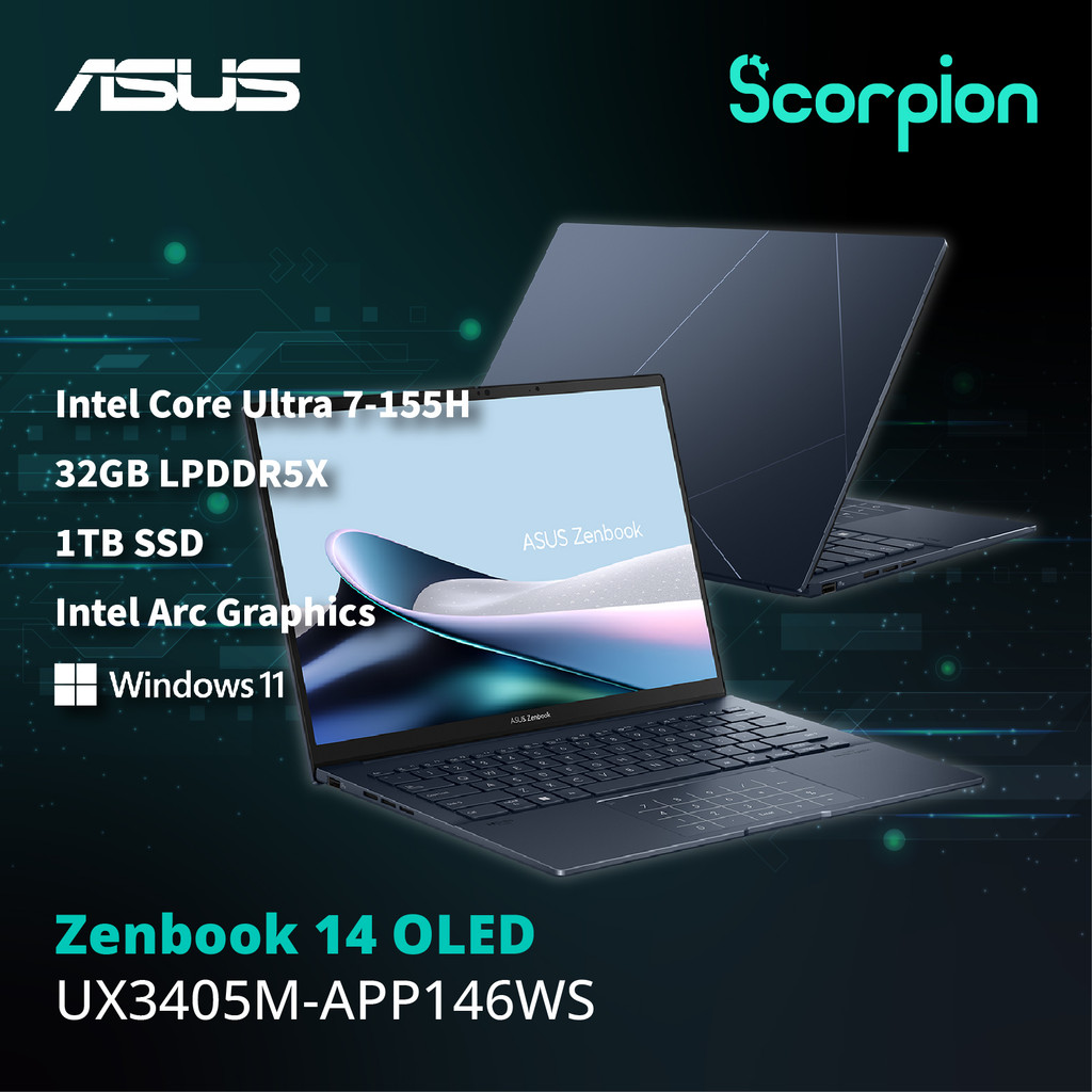 Asus Zenbook 14 OLED UX3405M-APP146WS Laptop（Aeon Credit Services-36 ...