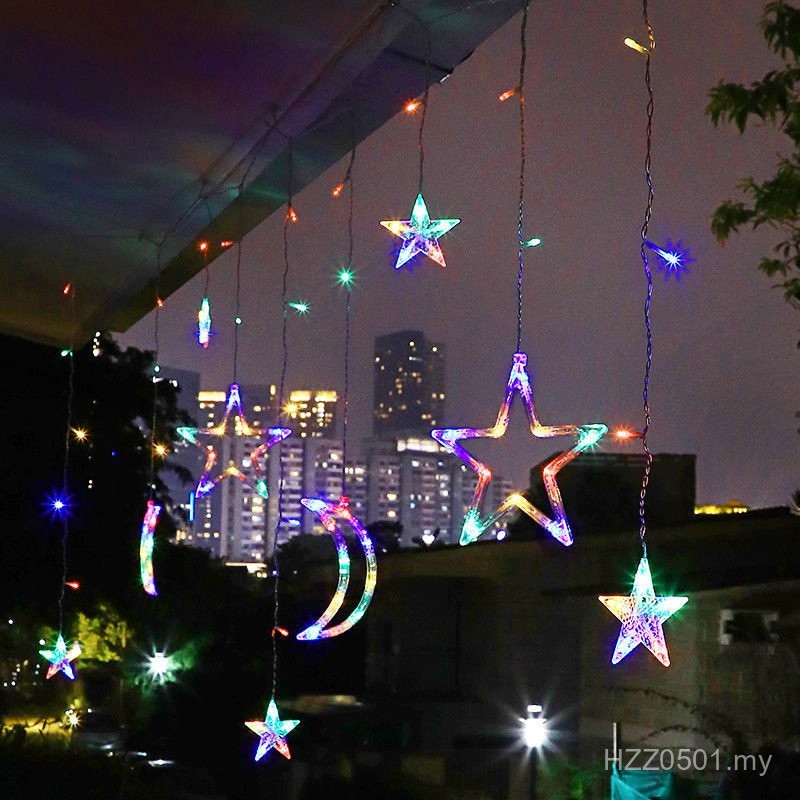 Lampu taman luaran rentetan lampu tenaga solar, hiasan taman balkoni ...