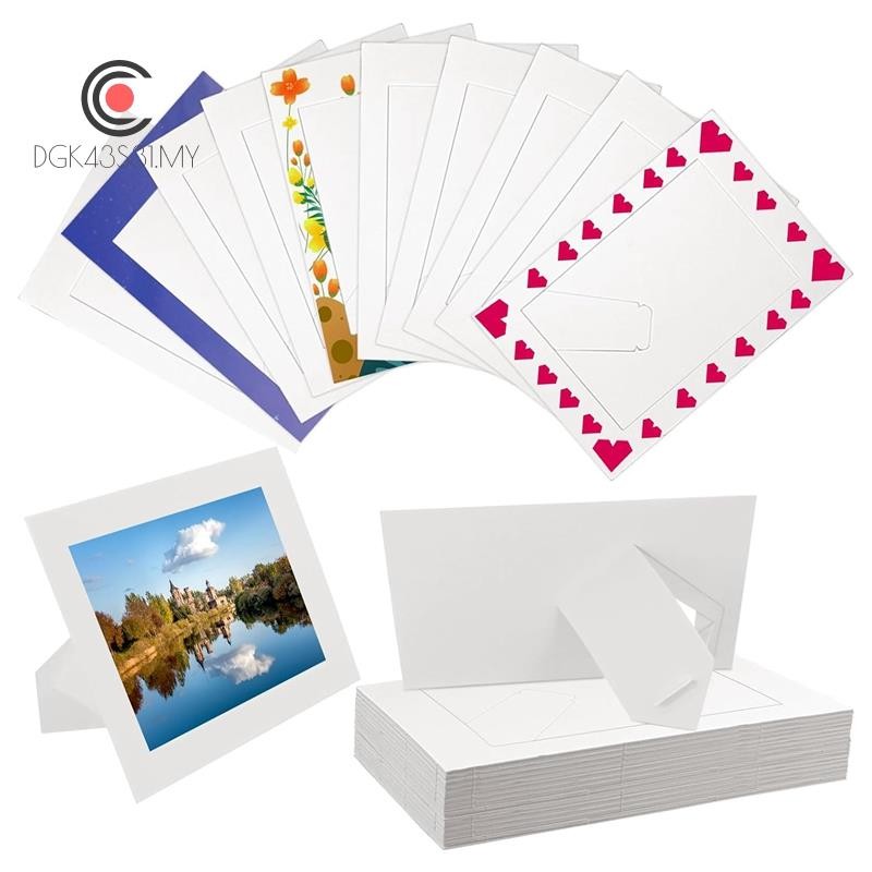30 Pack Paper Picture Frames Standing White Cardboard Photo Frames for ...