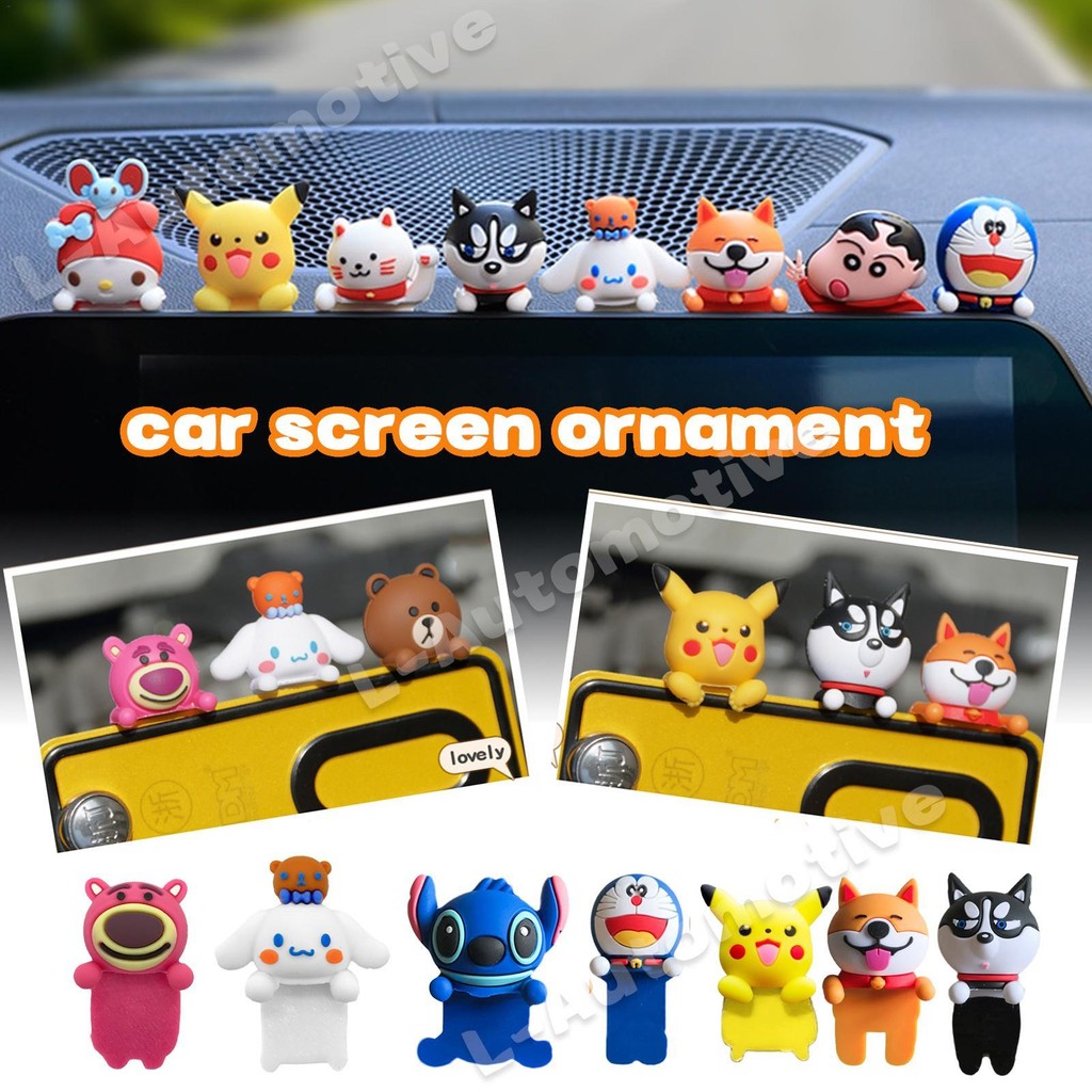Car Screen Ornament Car Figures for Dashboard Cute Car Screen Statues ...