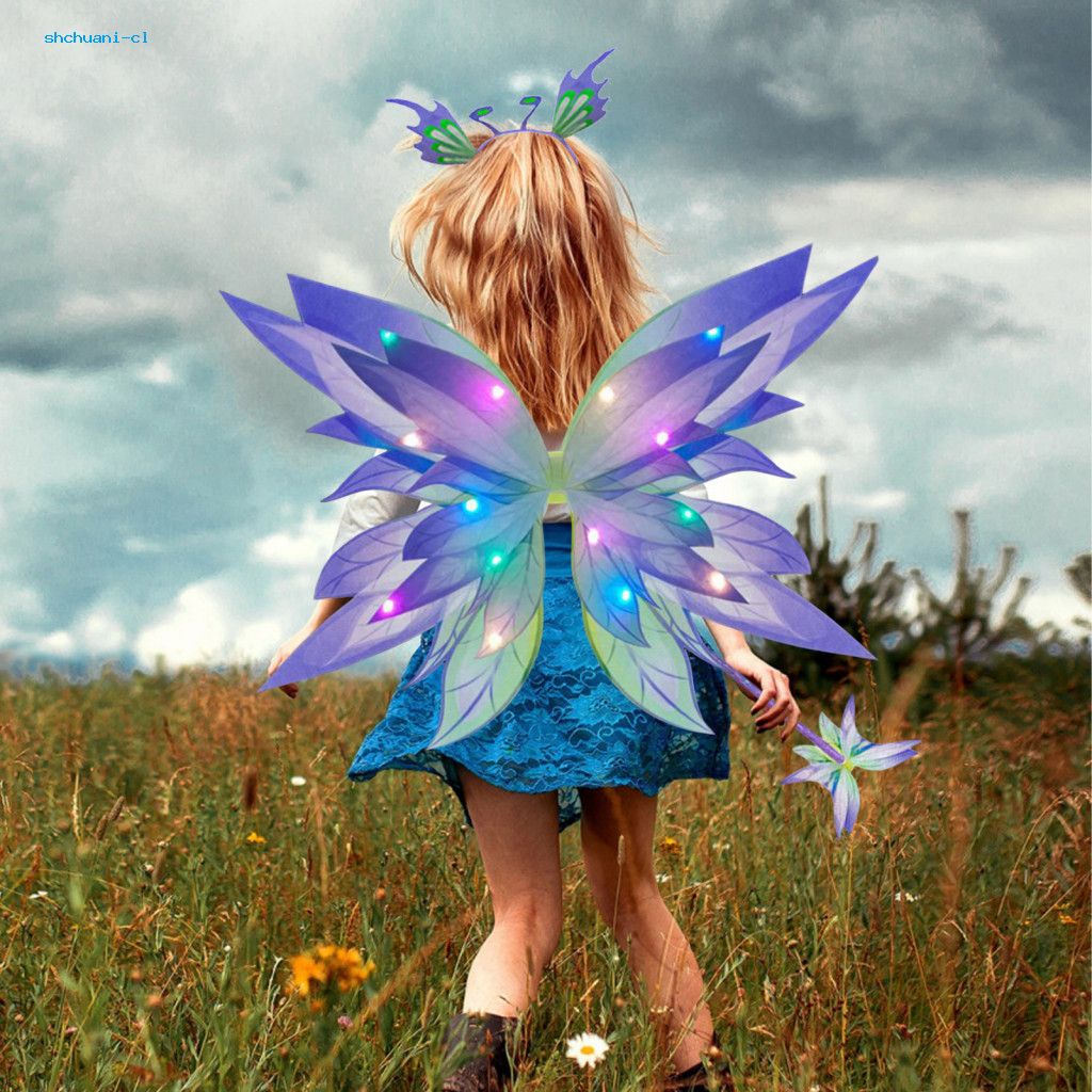 shchuani Led Fairy Wings for Girls Fairy Wings with Light Effects Led ...