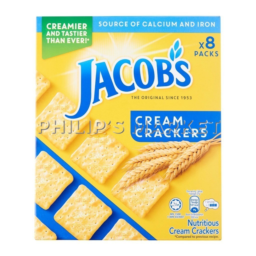 Jacob's Cream Cracker Biscuits Multipack (8x27g) | Shopee Malaysia