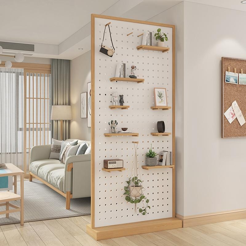 Nordic Living Room Entryway Pegboard Double-Sided Screen Partition Shoe ...