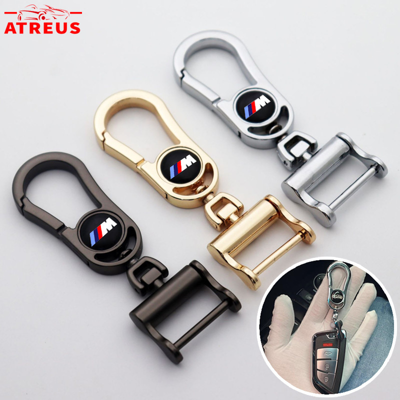 BMW M Key Chain Car Zinc Alloy Keychain Ring Anti-loss Key Buckle Key Holder Waist Key Ring For ...