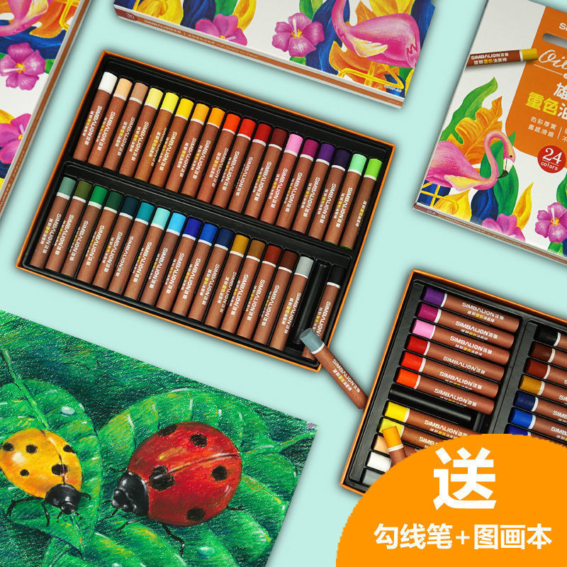 Lion Oily Pastel Beginner Set Heavy Color Oil Pastel 24 Colors 36 ...