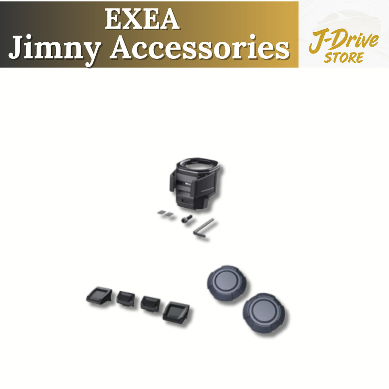 EXEA Jimny Accessories Set: Drink Holder EE-224, Switch Extension BK EE-235, Key Hole Cover EE ...