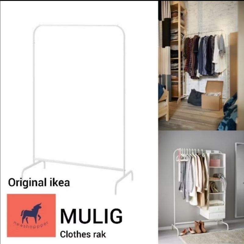 💥ORIGINAL💥1kea-MULIG Clothes rack,white, 99x152cm | Shopee Malaysia