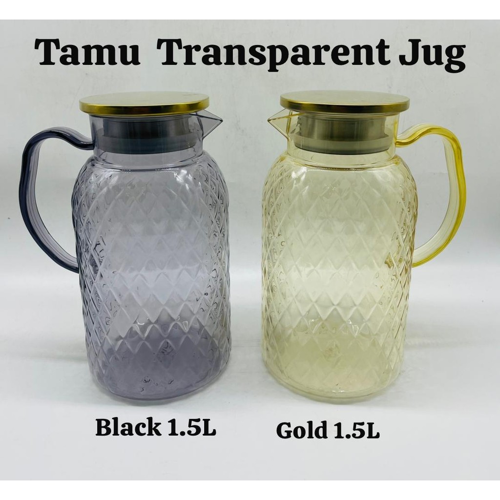 1.5L Plastic Crystal Fridge Jug Transparent Jug Water Jug | Shopee Malaysia