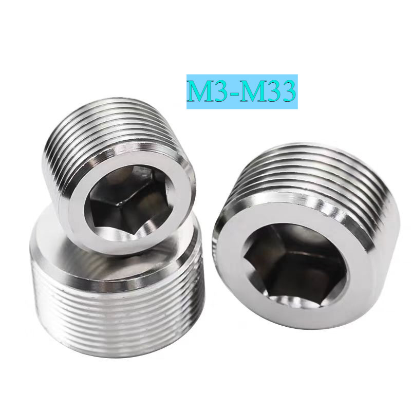 [XNY] 304 Stainless Steel Hexagon Socket Plug Outer Wire Oil Plug Screw ...