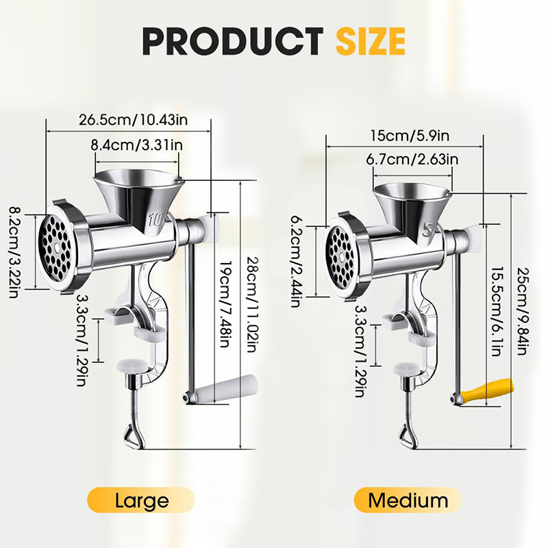 ADD Meat Grinder Manual Mincer, 2025 Upgraded Manual Meat Grinders For ...