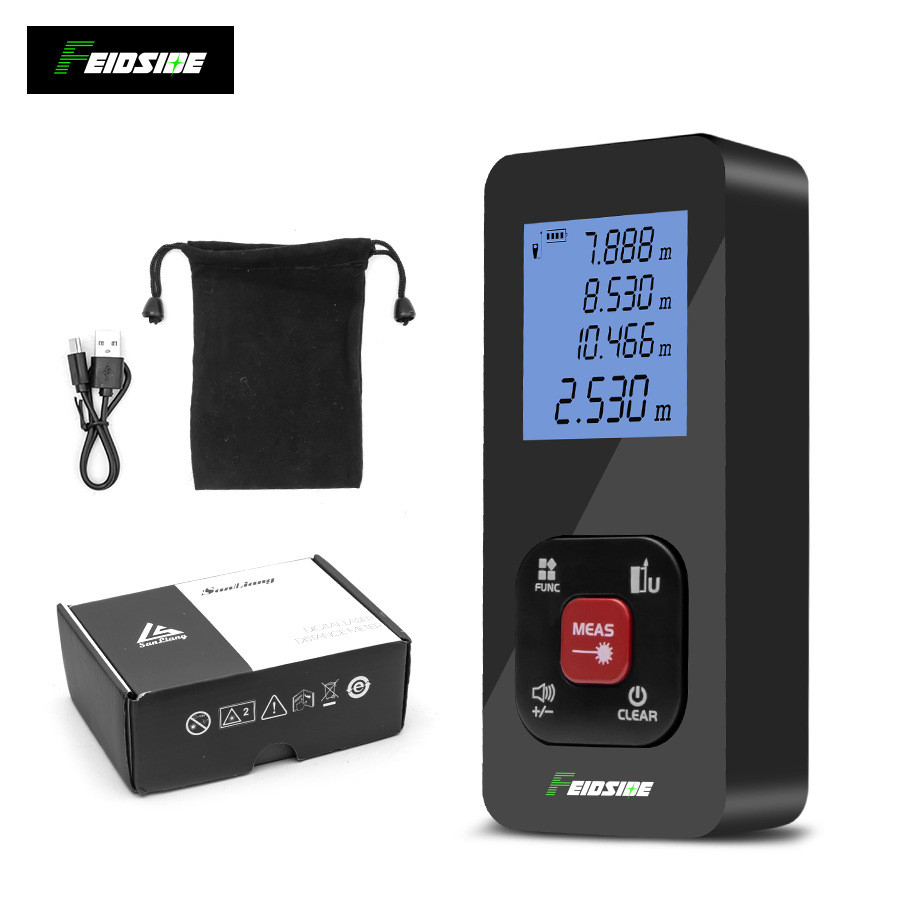 Meter Jarak Laser Meter Jarak Inframerah Alat Pengukur Ketepatan Tinggi ...