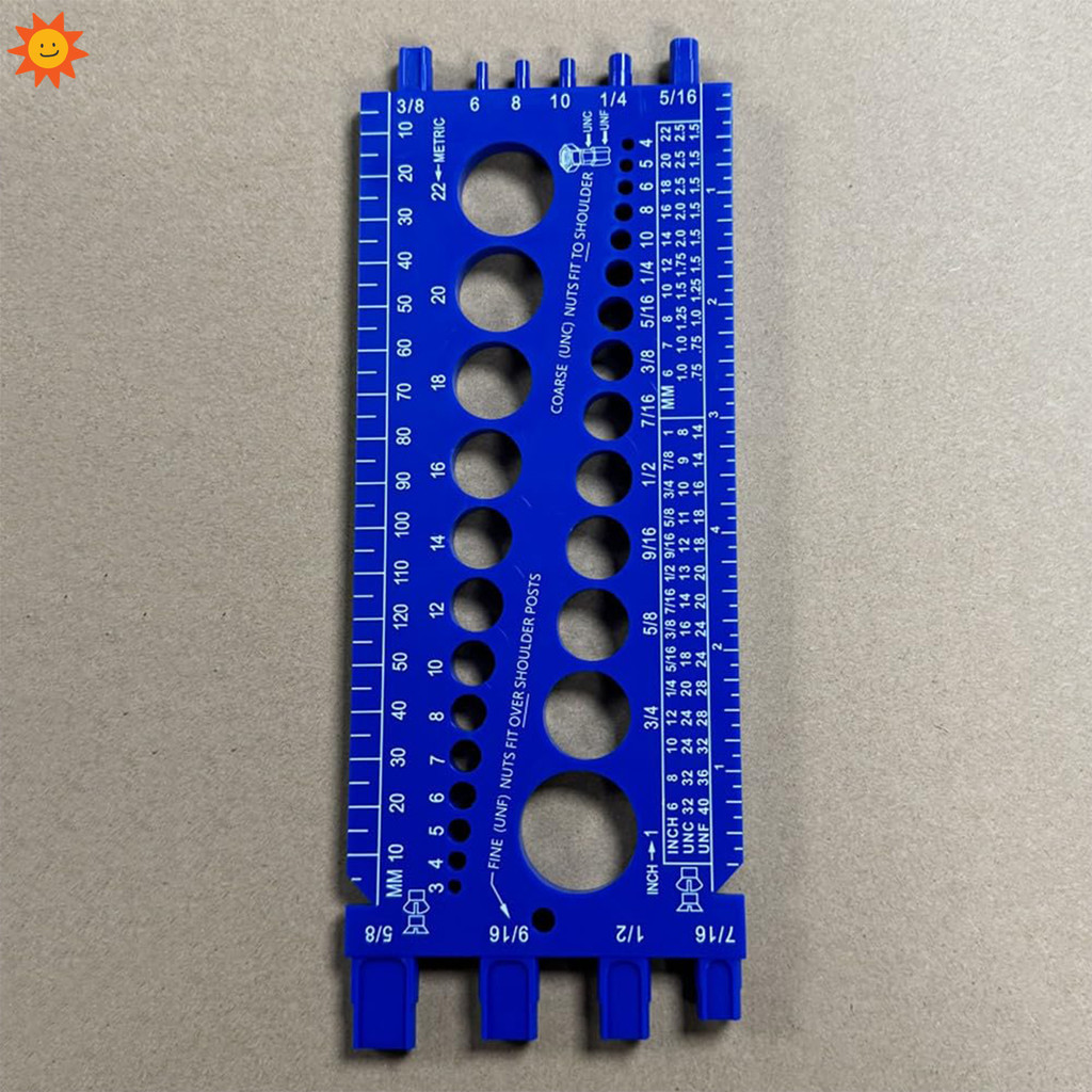 Screw Nut Measuring Ruler Portable Nut Bolt Screw Gauge Nut Foot Scale ...