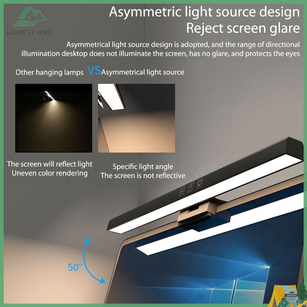 {Warm} Dimming Computer Monitor Light Bar Space Saving Screen Bar Light ...