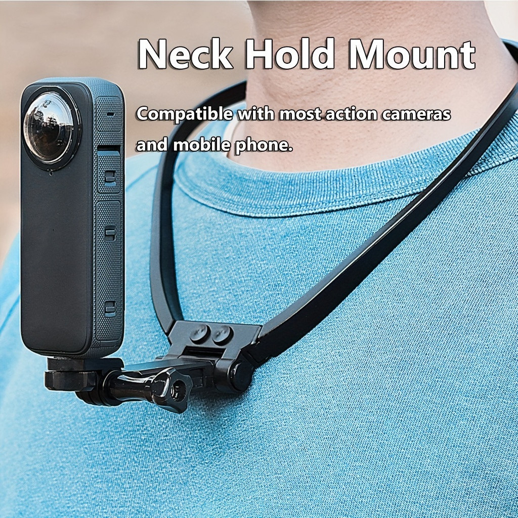 Neck Hold Mount For Insta360 X3 GoPro Hero 11 10 9 DJI Osmo Action ...