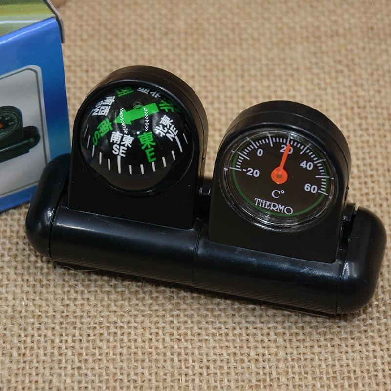Car Multi-Purpose Compass Ball Thermometer Compass Car Dashboard ...