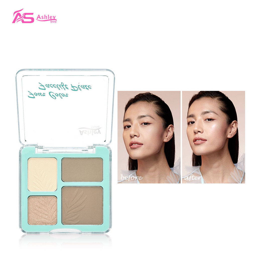 Ashley Shine Four Color Facelift Tablet Contour And Highlight Set Make Up Brighten Shadow AS8159 ...