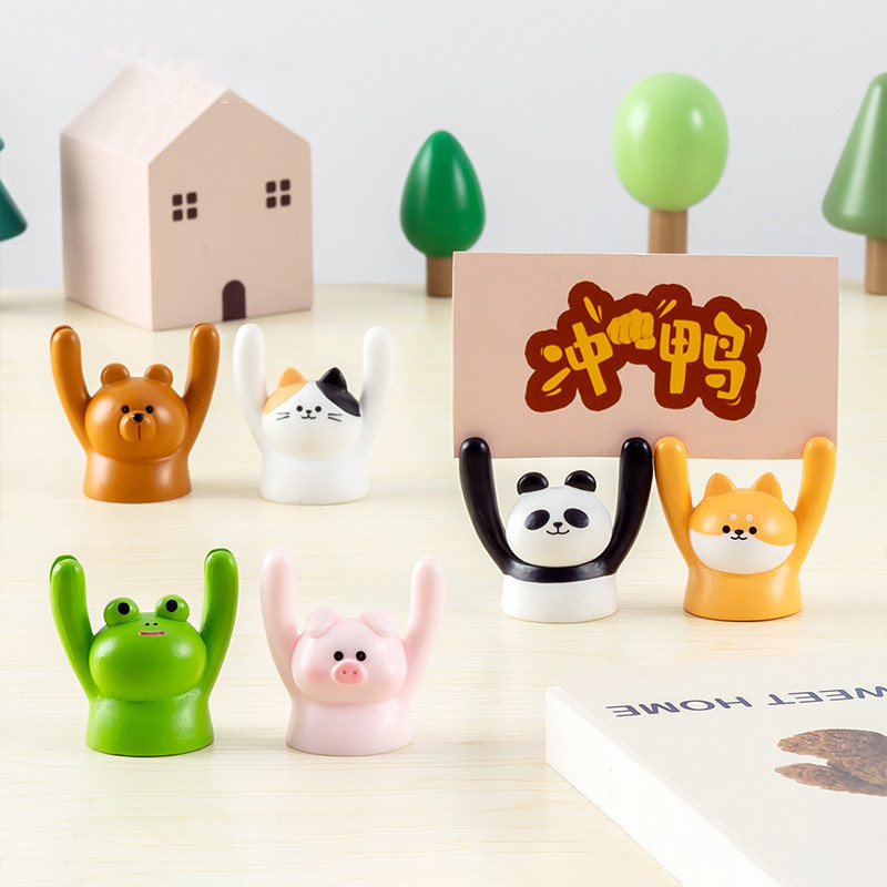 Raise Hands Panda Paper Clip Creative Design Ornament Desktop Ornaments ...