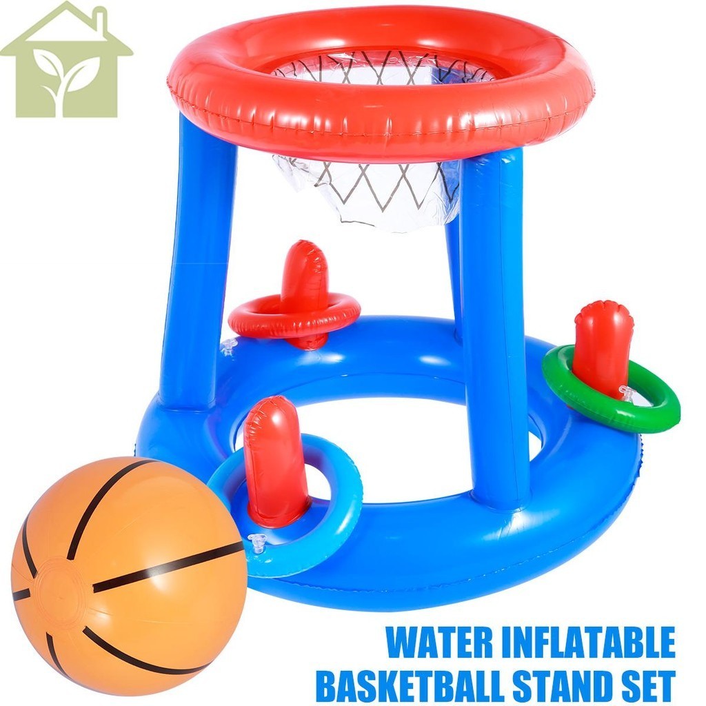 Children's Inflatable Basketball Hoop Swimming Pool Water Floating ...