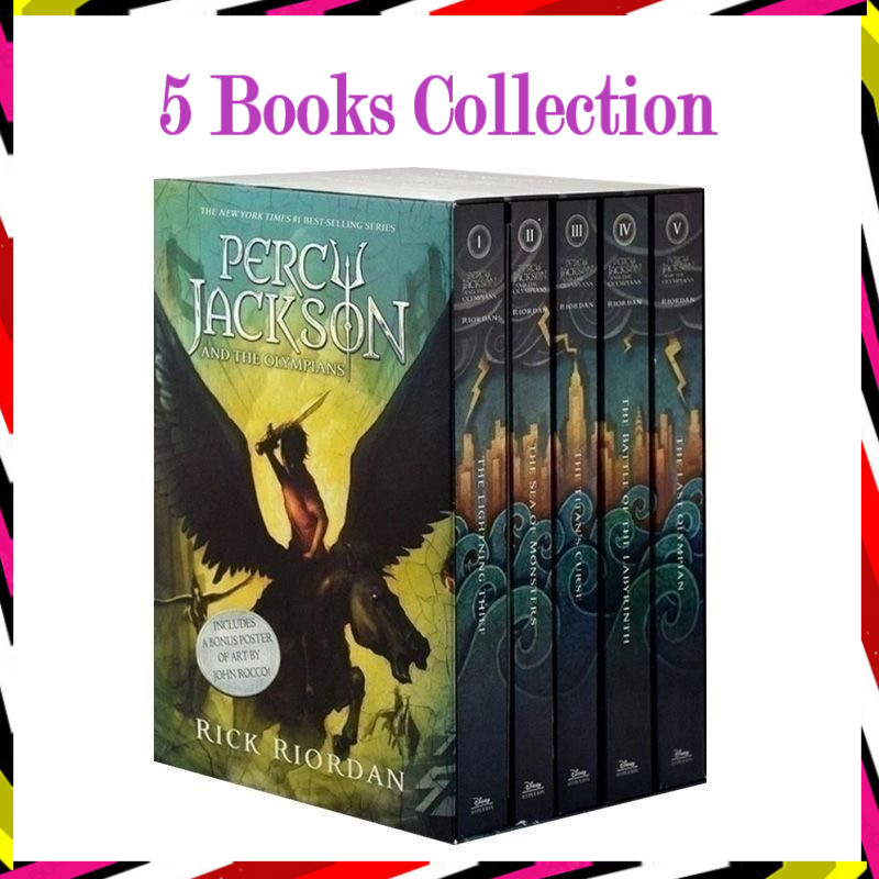 Percy Jackson Collection 1-5 Books with book case | Shopee Malaysia