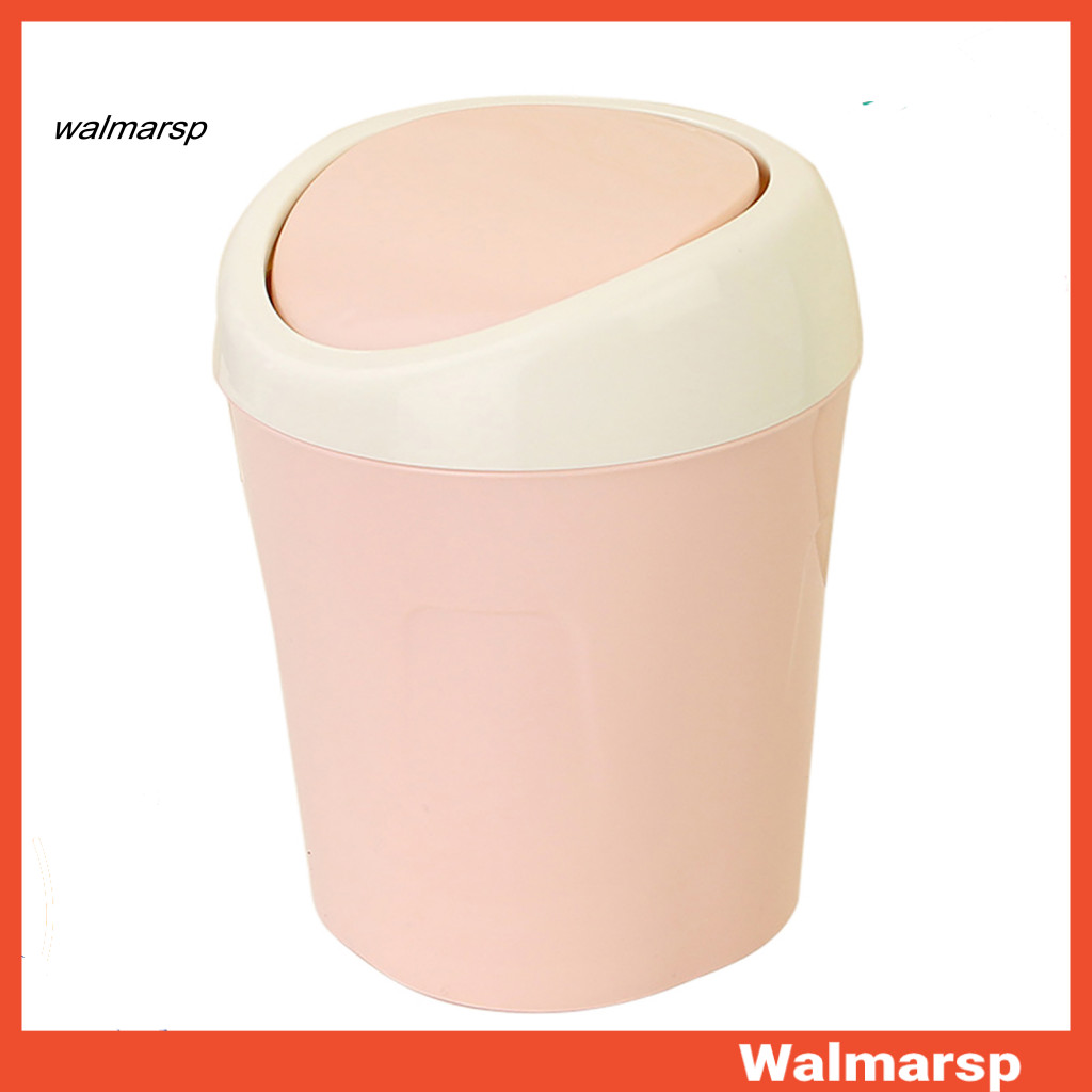 [WMP] Mini Flip Lid Plastic Home Living Room Desktop Bedside Trash Can ...