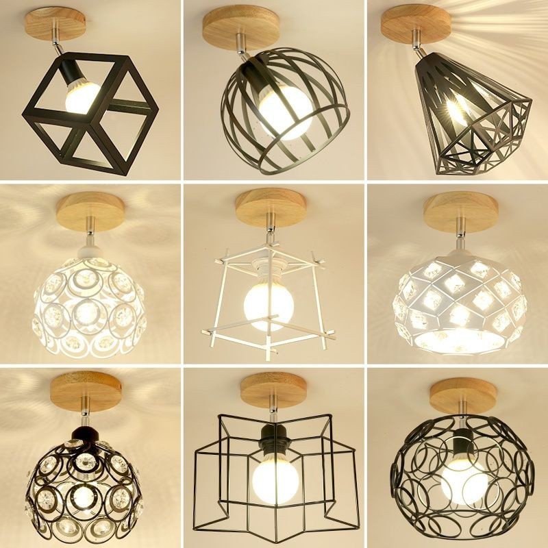 Nordic Log Ceiling Light Creative Corridor Light Hallway Entrance ...