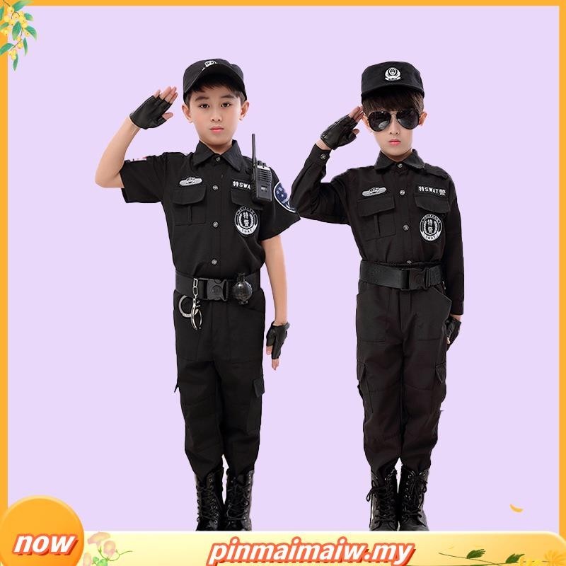 Police Costume Kids Police baju for Boys Police kids Uniform Career ...