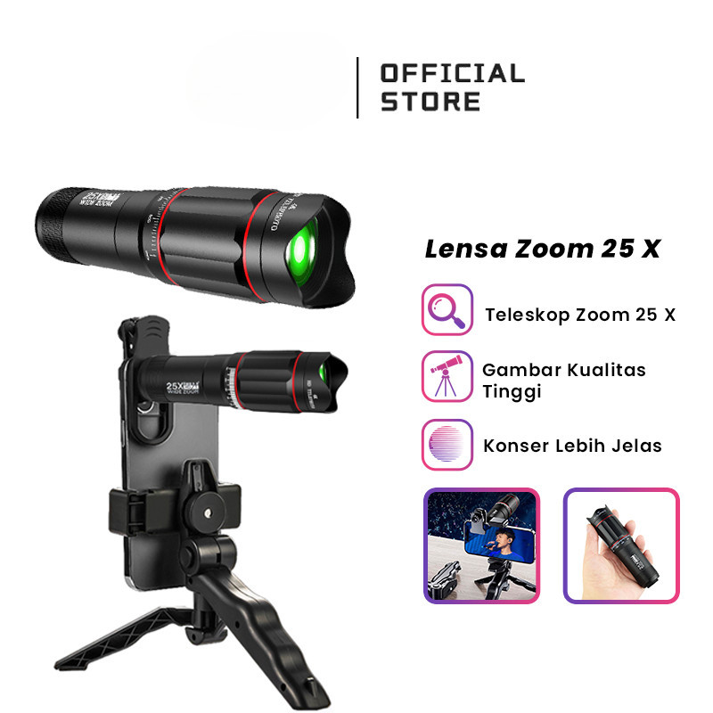 Lens Zomm Lens Tele Camera Zoom HP 25X Zoom LENSA Universal 25X ...