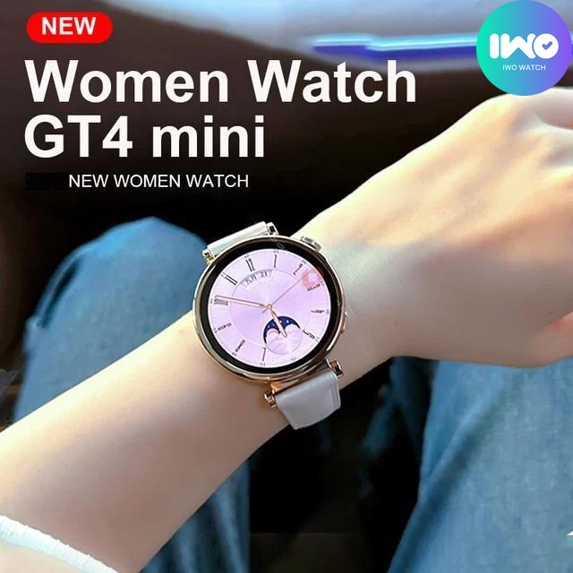 GS WEAR GT4 mini AMOLED HD Screen New For Huawei GT4 Mini Smart Watch Women NFC Heart Rate Blood ...