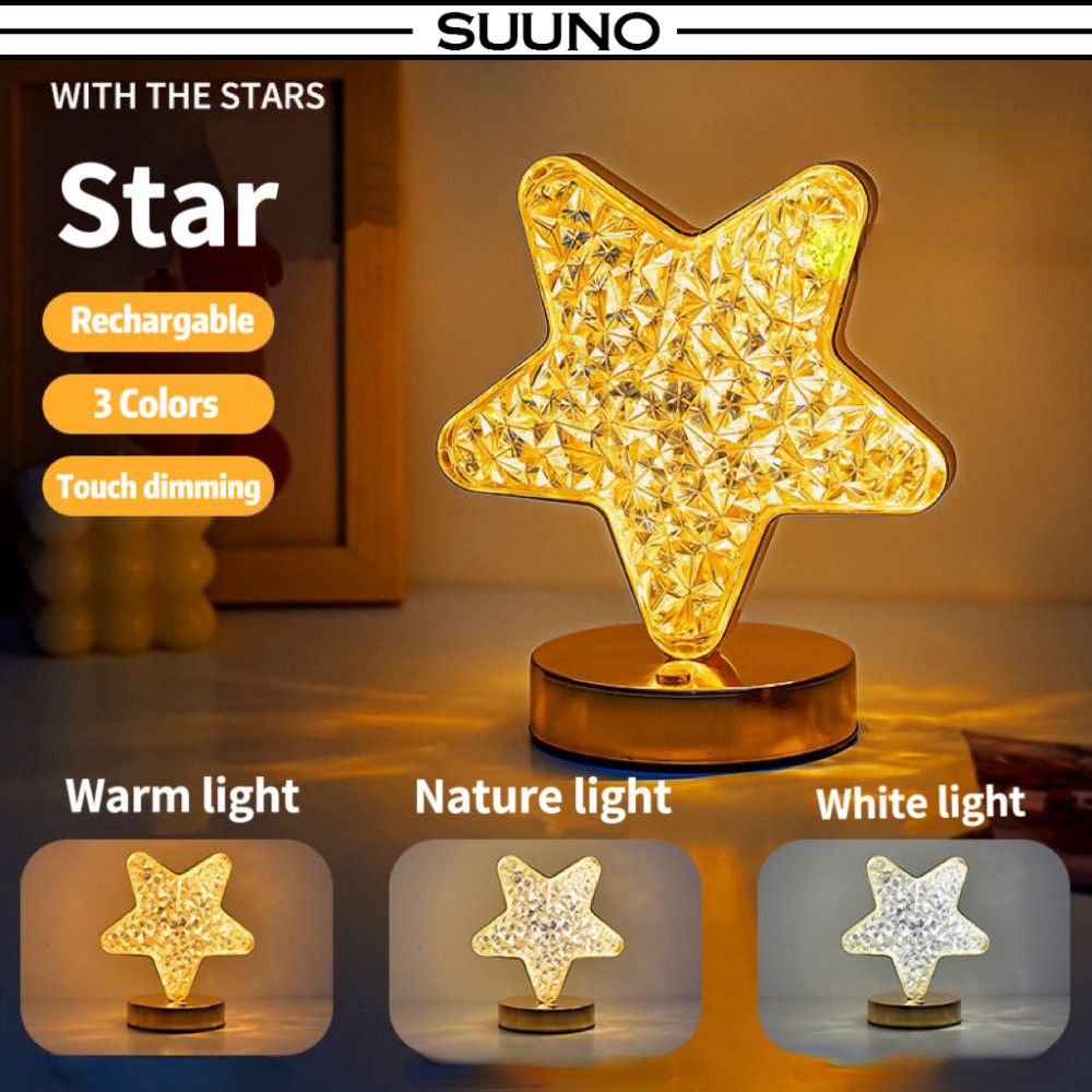LED Rechargeable Star Table Lamp Luxury Night Light Diwali Home Decor ...