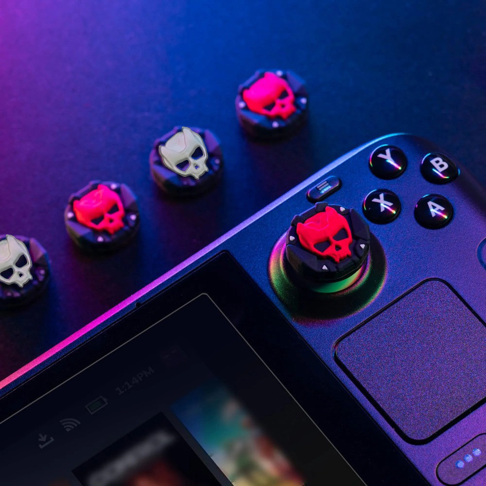 4Pcs Skull Silicone Thumb Stick Grip Cap For Steam Deck / Rog Ally ...