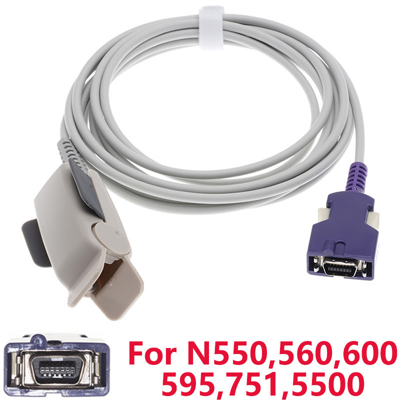Reusable Spo2 Sensor Compatible N550 560 600 595 751 5500/IVY/Fukuda ...