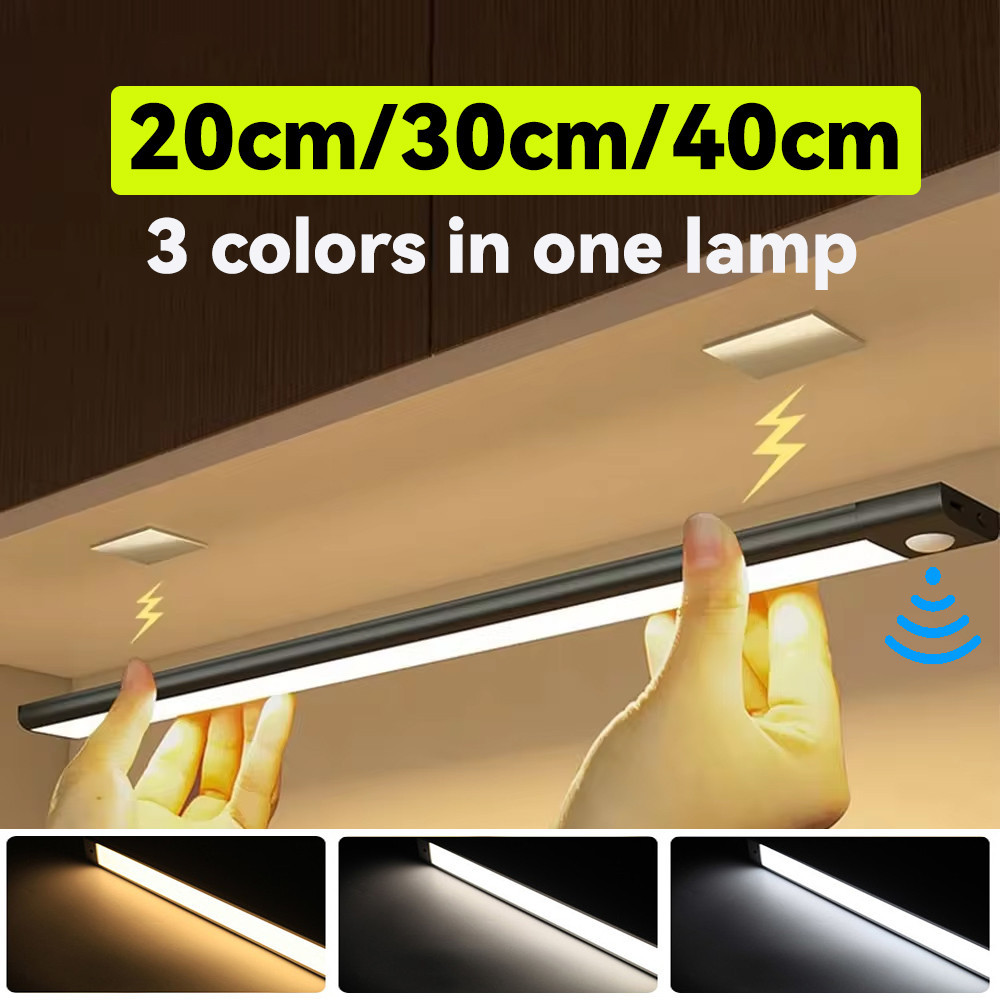 Led Motion Sensor Cabinet Light Usb Dimmable Night Lights 20/30/40CM ...