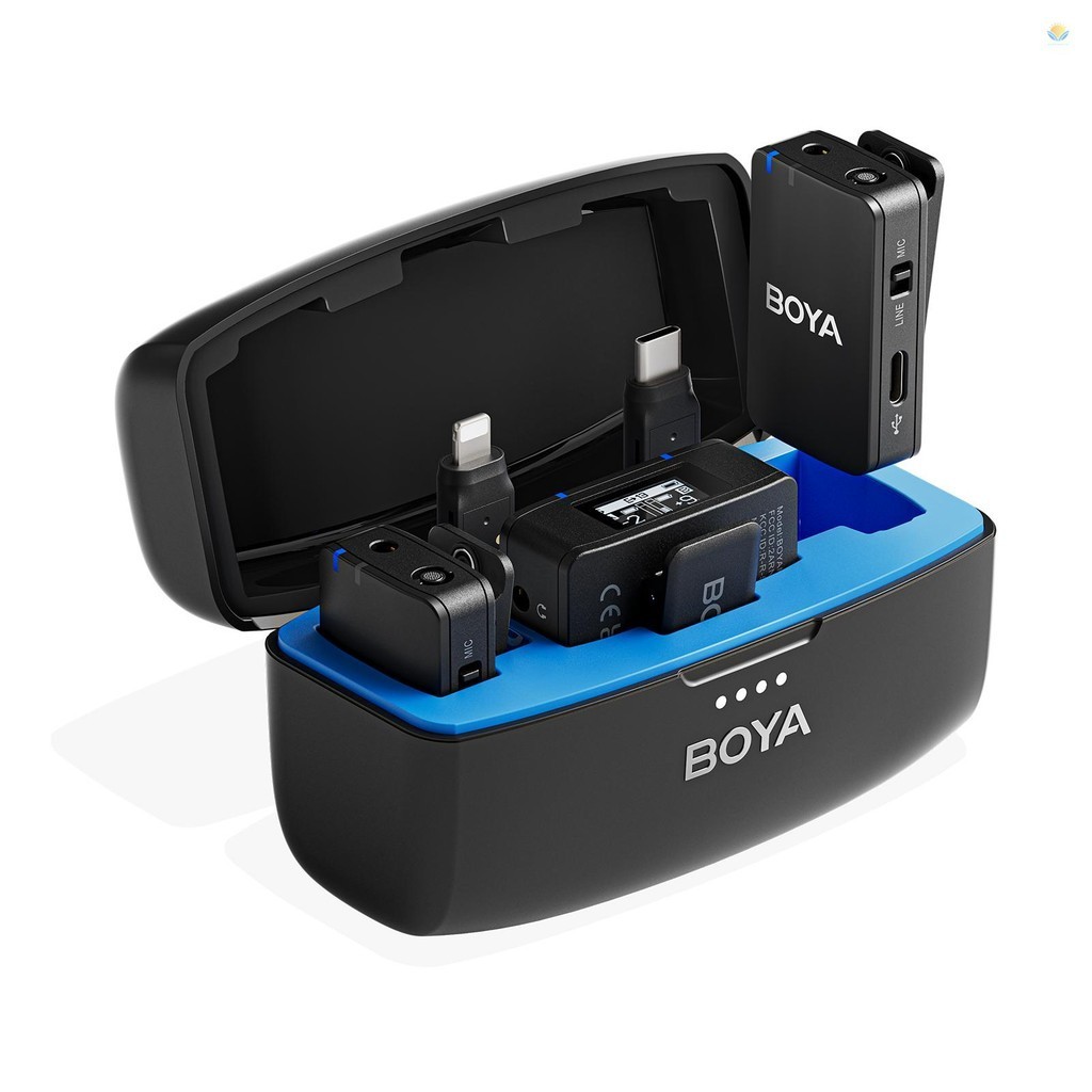BOYA BOYAMIC All-in-One 2.4G Wireless Microphone System Clip-on ...