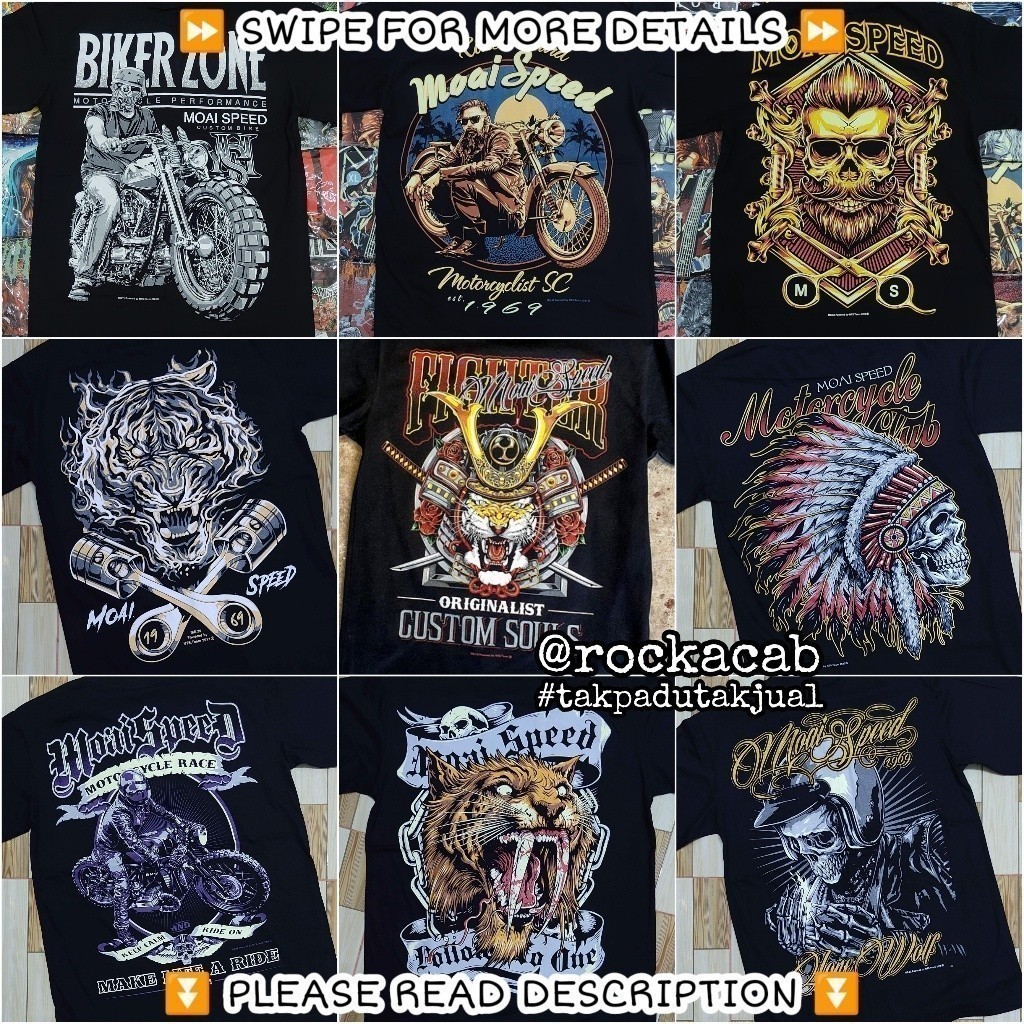 2024 Bike fashion Tshirt Baju Motor Combo Tiger Skull Fire Race Wolf ...