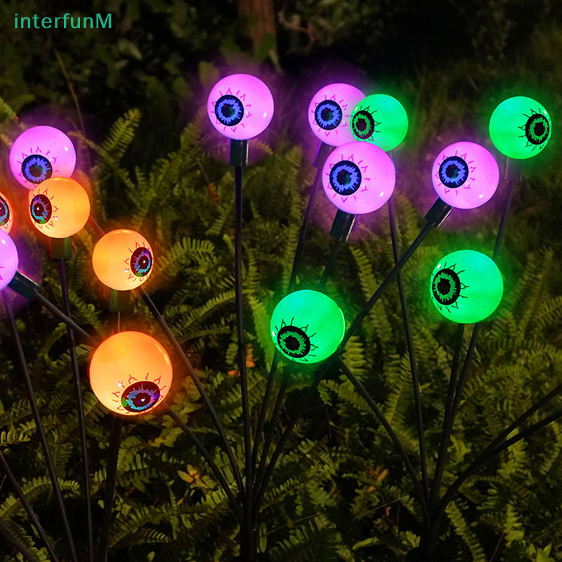 [InterfunM] 2024 Halloween Outdoor Solar Powered Scary Eyeball Lights ...