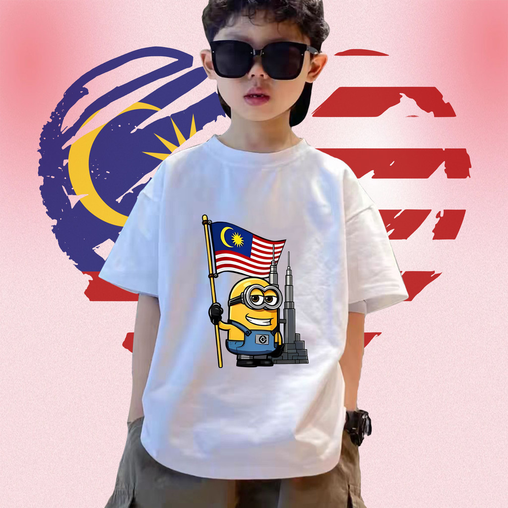 Minion Tshirt Despicable Me 4 Malaysia Jalur Gemilang Merdeka Baju Boy ...