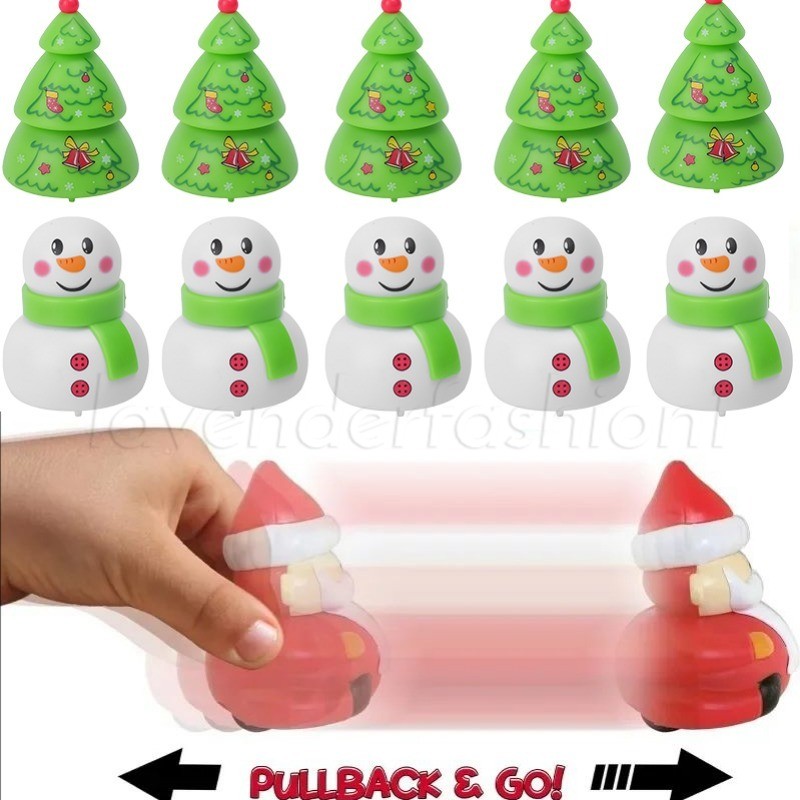 Christmas Cartoon Cute Pull Back Car - Children Funny Interactive Game ...