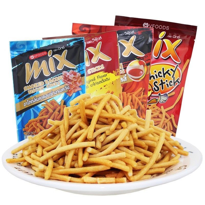 Thailand Imported Snacks VFOODS MIX Crispy Strips Seaweed Smoked Bacon ...
