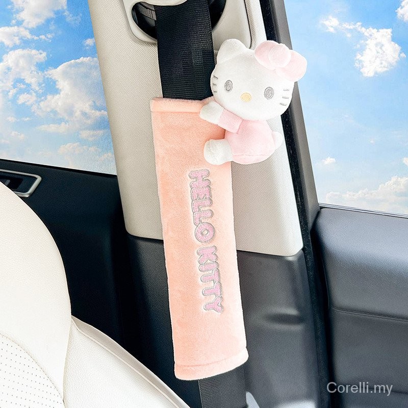Hello Kitty Car Accessories Seat Belt Cover Cute Interior Decor ...