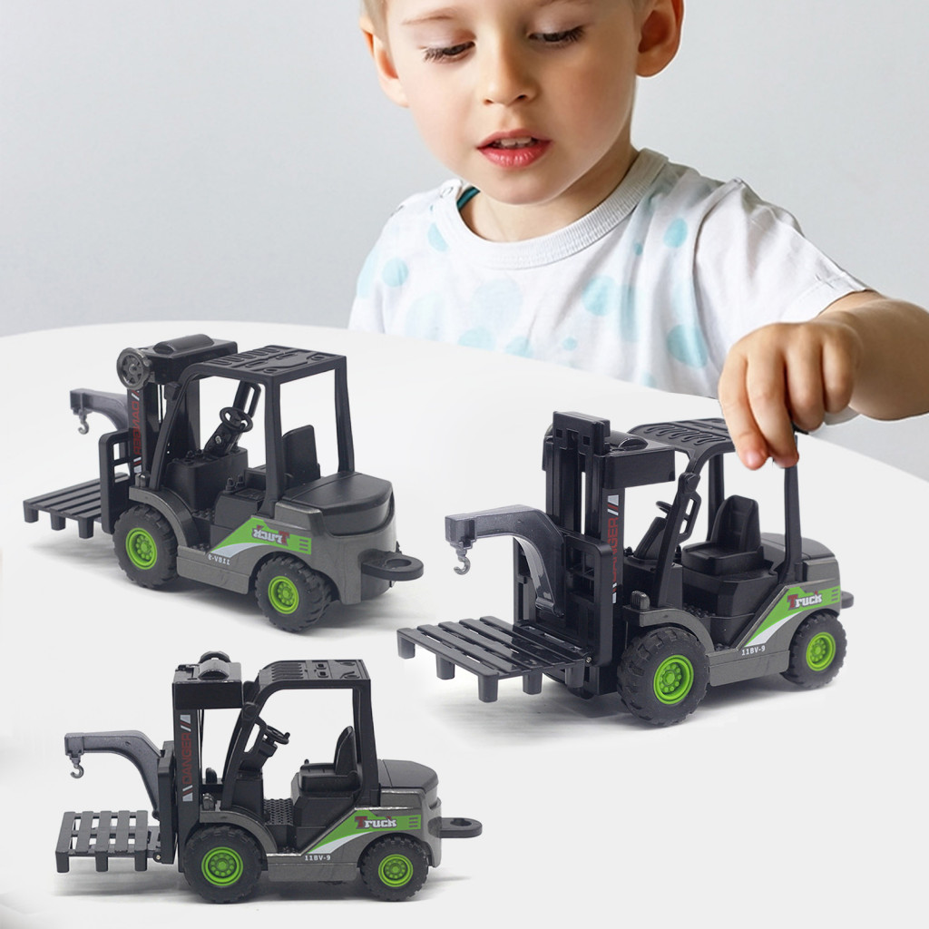 happaypart| Toddlers Forklift Truck Toy Drive Forklift Toy Alloy ...