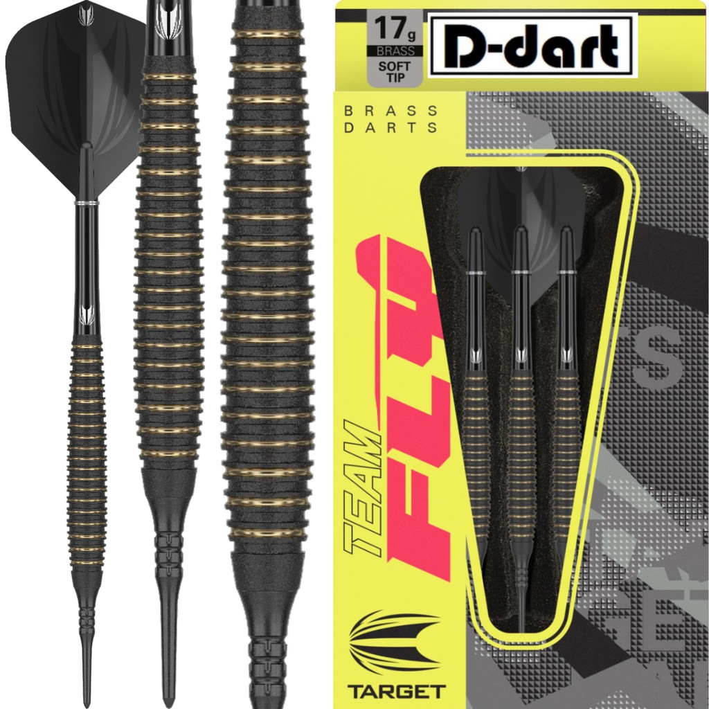TARGET SOFT TIP DARTS - 17G TEAM FLY A BRASS SOFT DARTS (DART PIN ARROW ...