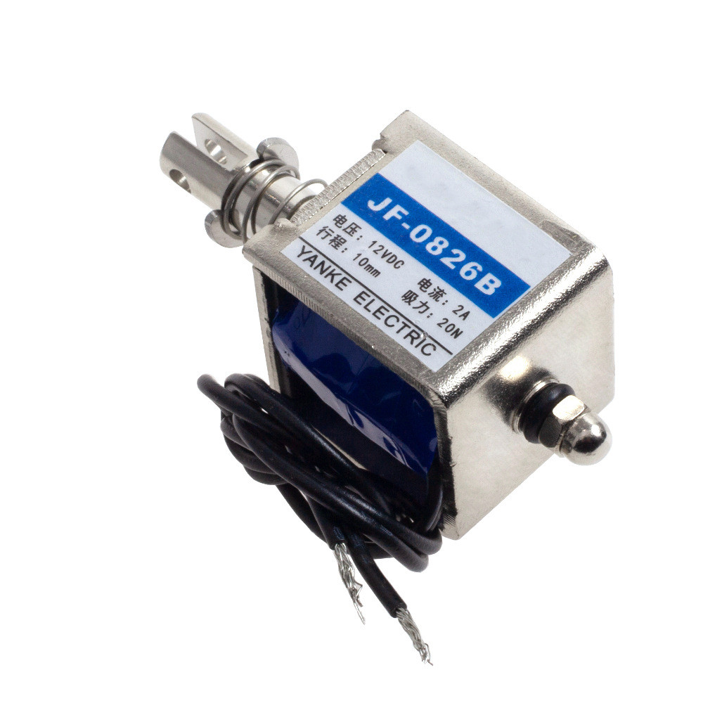 JF-0826B through frame push-pull DC electromagnet DC12V 24V 6V stroke ...