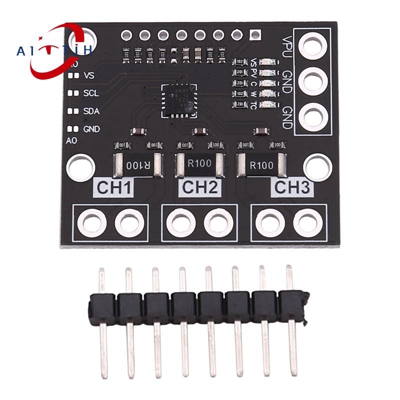 💖I2C SMBUS INA3221 Triple-Channel Shunt Current Power Supply Voltage ...