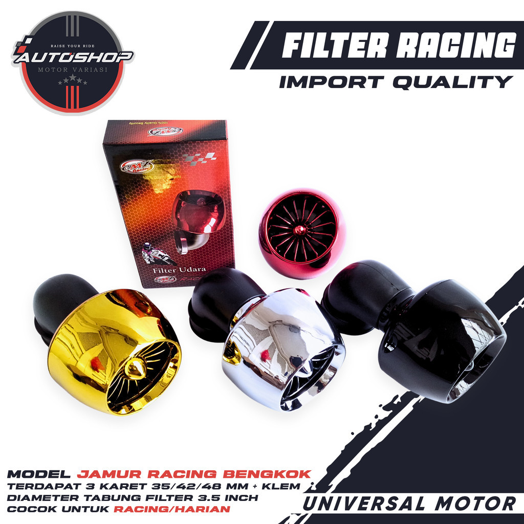 Racing MUSHROOM FAN Air Filter Bent Side 90 DEGREE Rubber Air Filter 35 ...