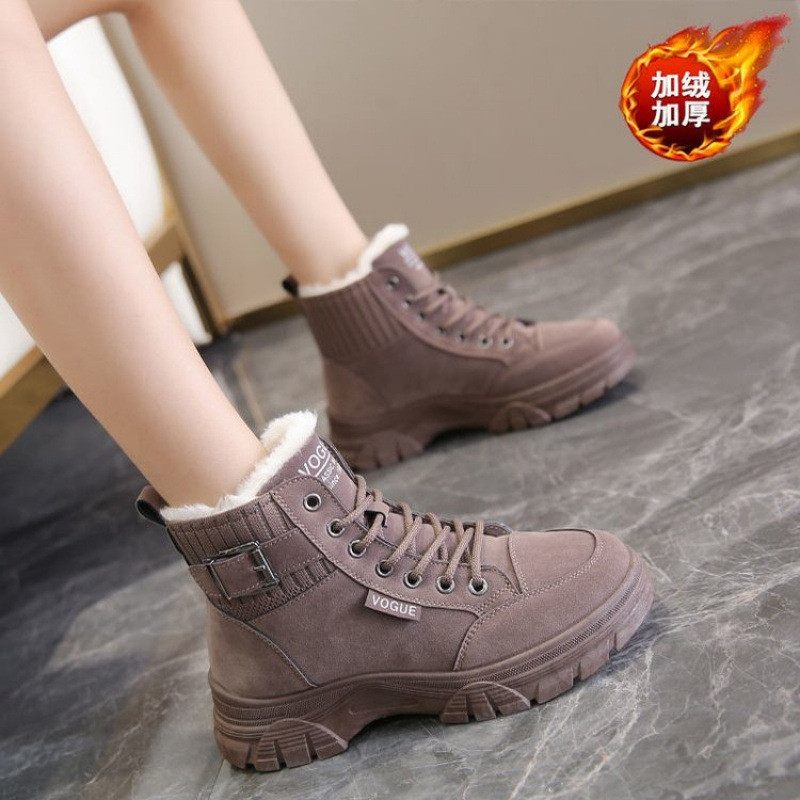 ZH【 Ready Stock】Winter Style Martin Boots Thickened Fleece Lined Top ...