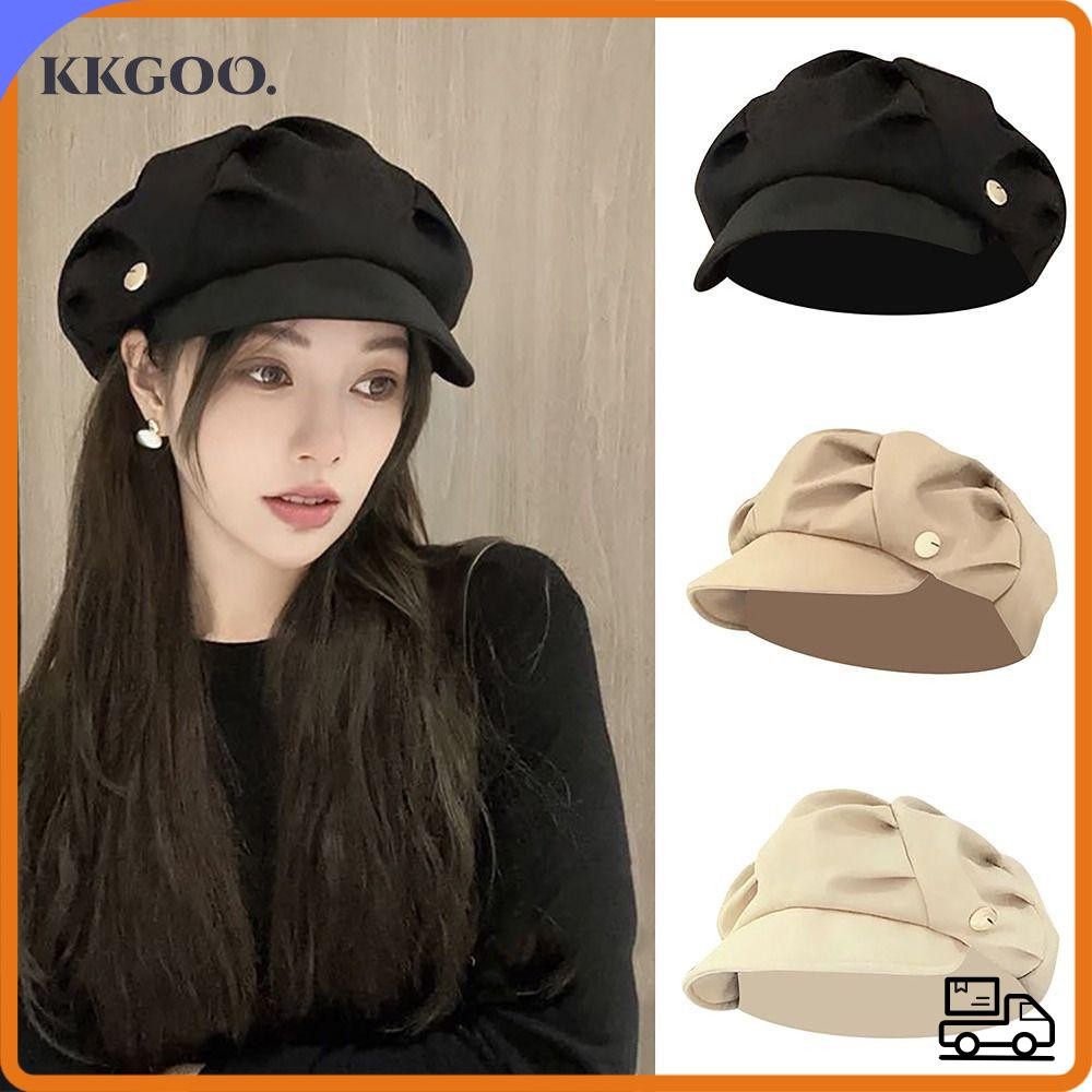 KKGOO Vintage Newsboy Hats, Windproof Breathable Octagonal Hat, Fashion ...