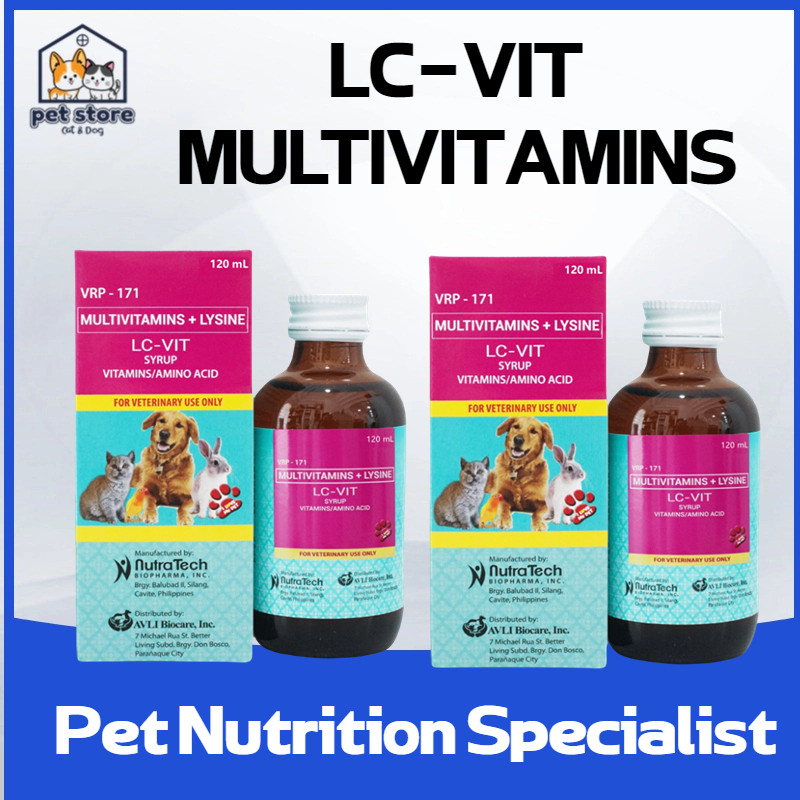 Multivitamins + Lysine for pets (cats, dogs) LC-VIT syrup Improve ...