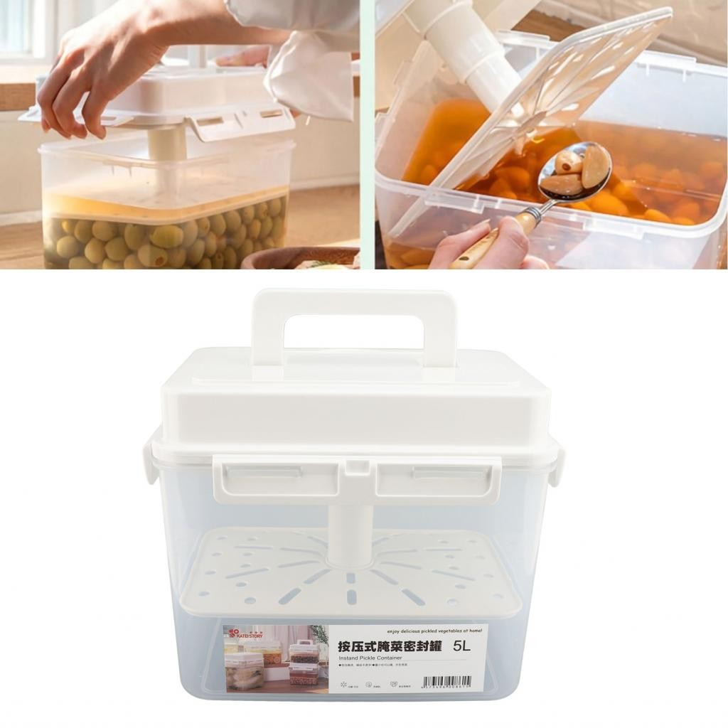 Allinit Pickle Kimchi Container Airtight Sealing Ferment Storage 5L for ...